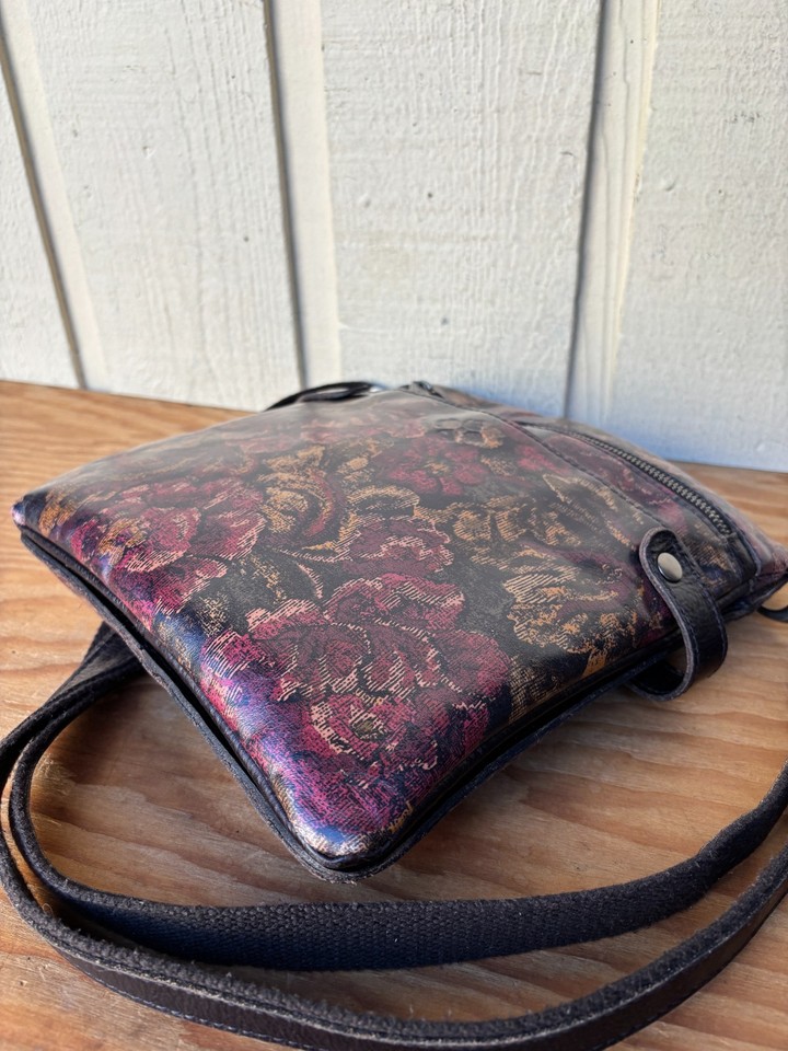 Patricia Nash Francesca women's crossbody floral brocade leather bag | eBay