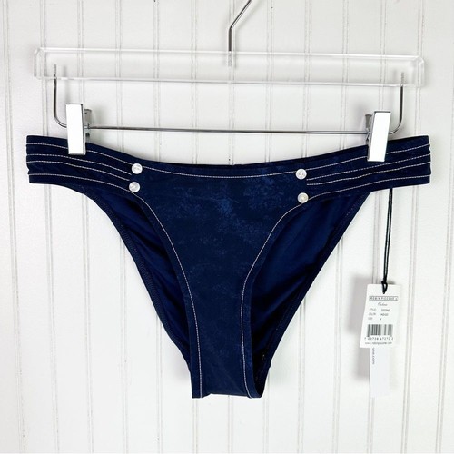 Robin Piccone Valera Indigo Blue Bikini Bottoms Low Rise w/ Button NEW ...