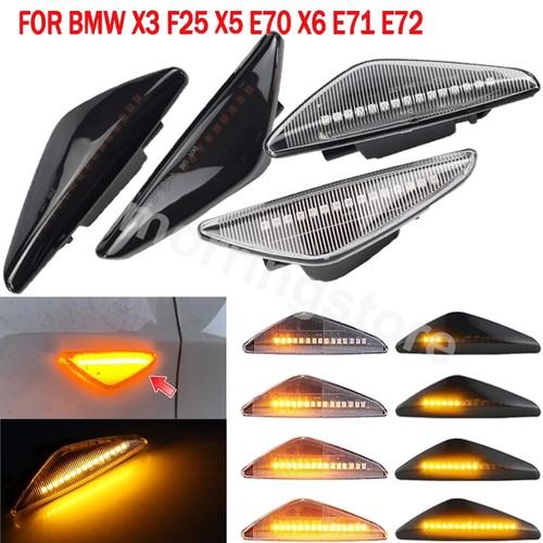 Dynamic LED Indicator Turn Signal Side Marker Light For BMW E70 X5 F25 ...