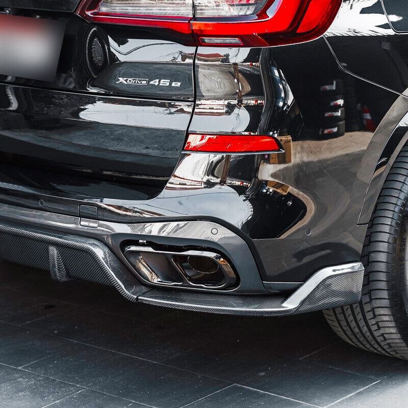 Dual Exit M Sport Tailpipe Exhaust Tips Black For BMW X5 X6 X7 M50 M60 ...