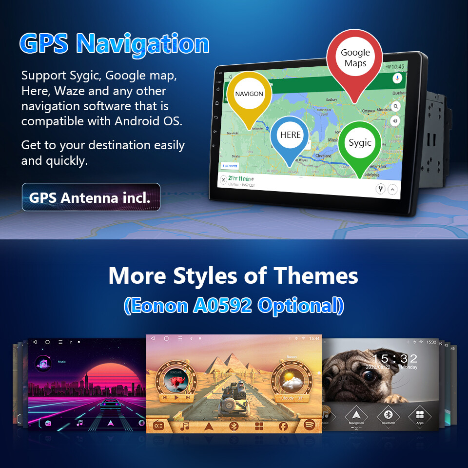 10.1inch Android 10 8Core Double 2 DIN Car Stereo Radio GPS Navigation ...