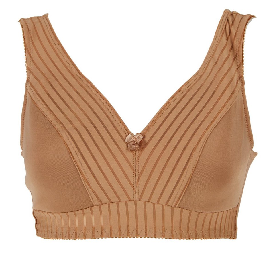 Rhonda Shear 2pk Striped Mesh"Curve Envy"Pin-Up Bra w/Removable Pads ...