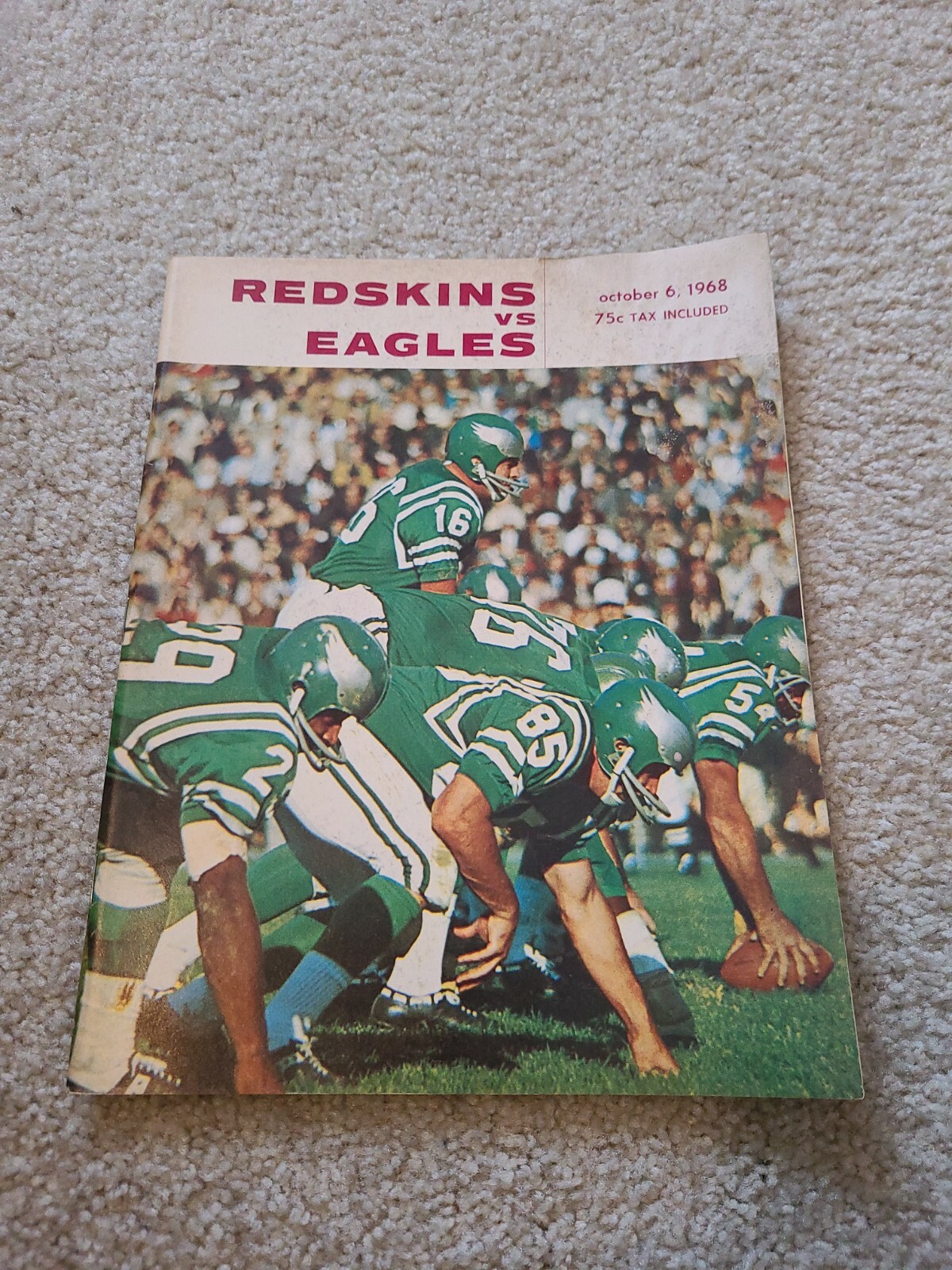 Vintage 1968 Redskins Vs Eagles Football Program. K877 | eBay