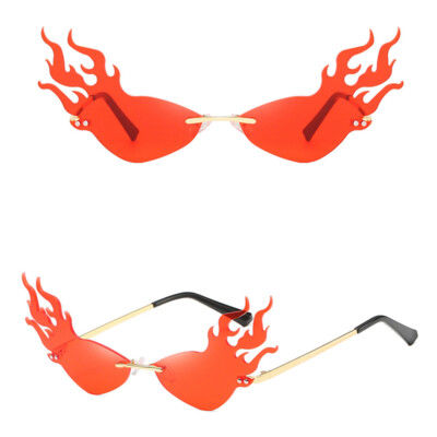 Fire Flame Shape Unique Funky Hip Party Rave Festival Costume RED ...