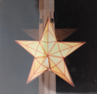 Ikea Strala Star Pendant Lamp Shade Red & White Snowflake Hanging 23 ...