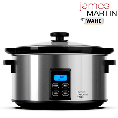 James Martin by Wahl Digital Slow Cooker 4.7L LCD Timer 3 Heat Settings ...