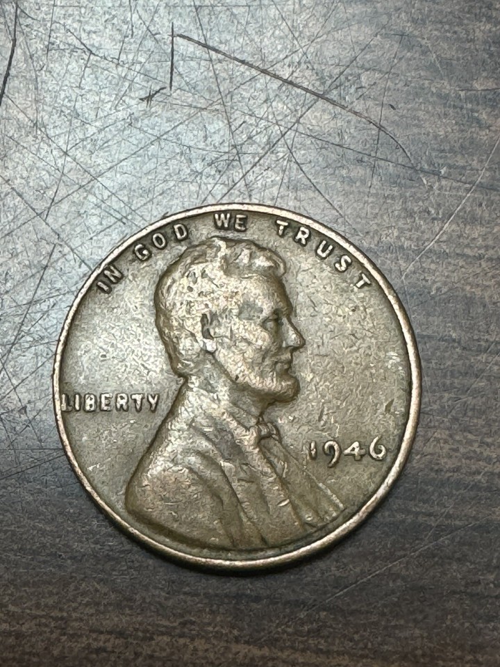 1946 Wheat Penny No Mint Mark Extremely Rare Error On The Rim "L" In ...