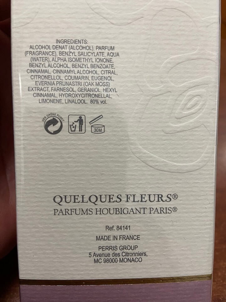 Quelques Fleurs Houbigant Women 3.3 3.4 oz 100 ml *Eau de Parfum* Spray ...