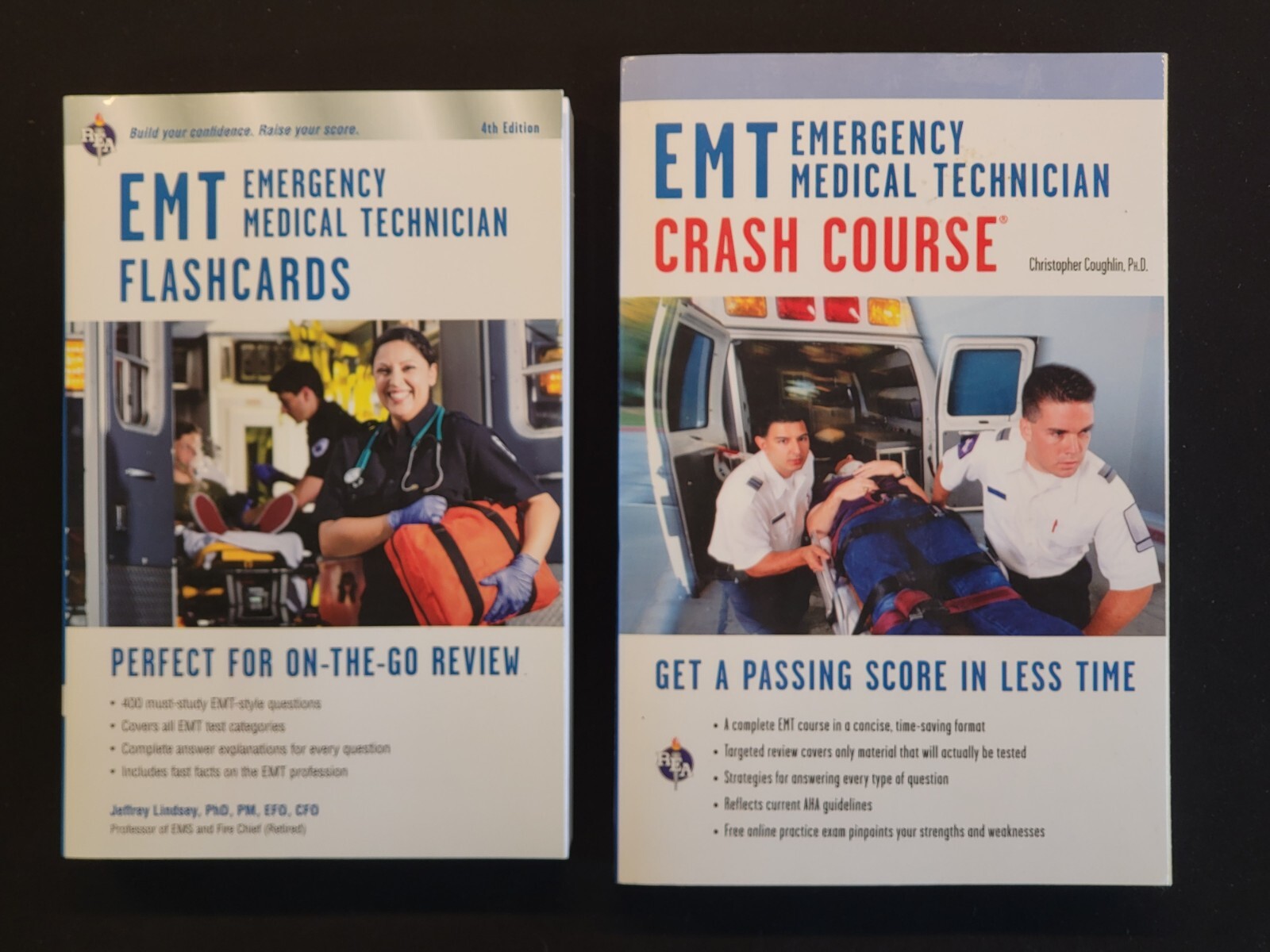 EMT FLASHCARD BOOK, 4TH ED + EMT Emergency Medical Technician CRASH ...