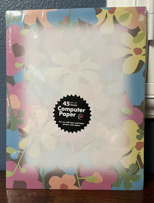 JOT Computer Paper Floral Design 45 Sheets 8.5" x 11" SEALED | eBay