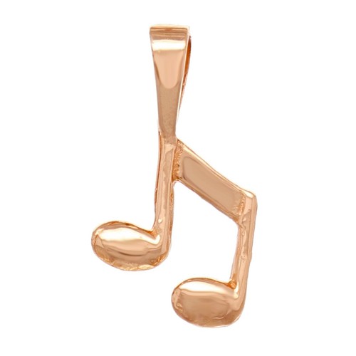 14k Rose Gold Solid Musical Note 8th Music Note Charm Pendant 0.4 gram ...
