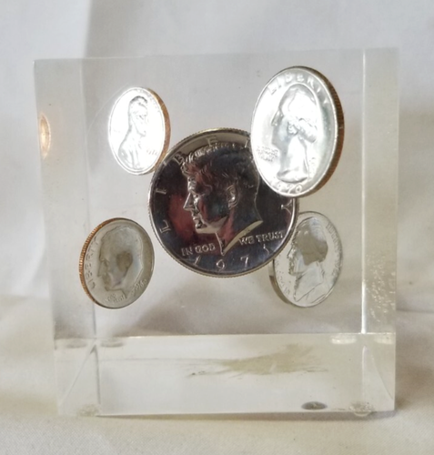 VTG & Collectible 1970s United States Coins Lucite Paperweight 1969 ...