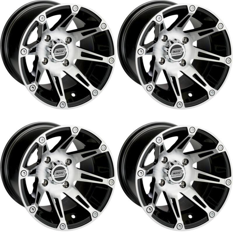 4 ATV/UTV Wheels Set 14in Moose 387X Machined 4/110 4+3 H700 | eBay