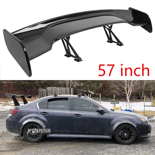 57" Adjustable Rear Trunk Spoiler Wing Lip GT Racing For Subaru Legacy ...