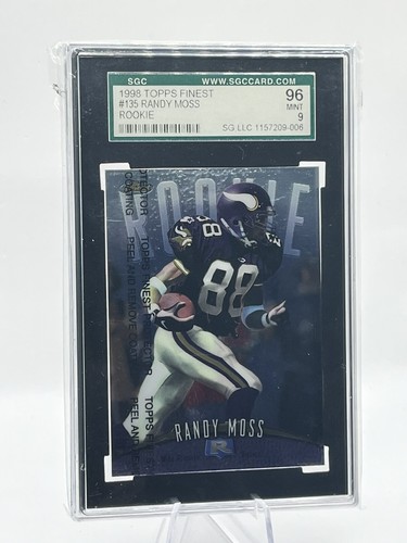 1998 Topps Finest Rookie #135 Randy Moss Minnesota Vikings SGC 9 | eBay