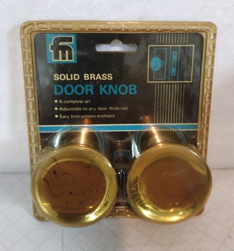 Franklin Mfg. Solid Brass Tulip Door Knobs w/ Steel Spindle & Brass Set Screws | eBay