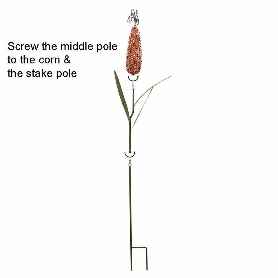 Fall Harvest Metal Corn Stalk Decorative Garden Stake Yard Patio Lawn ...