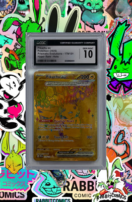 Prismatic Evolutions - Pikachu Ex | Hyper Rare Holo 179/131 | CGC GEM ...