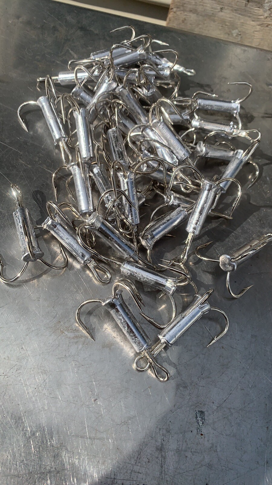 10/0 weighted saltwater coated treble snag hook bunker 2 Oz 10 Pieces ...