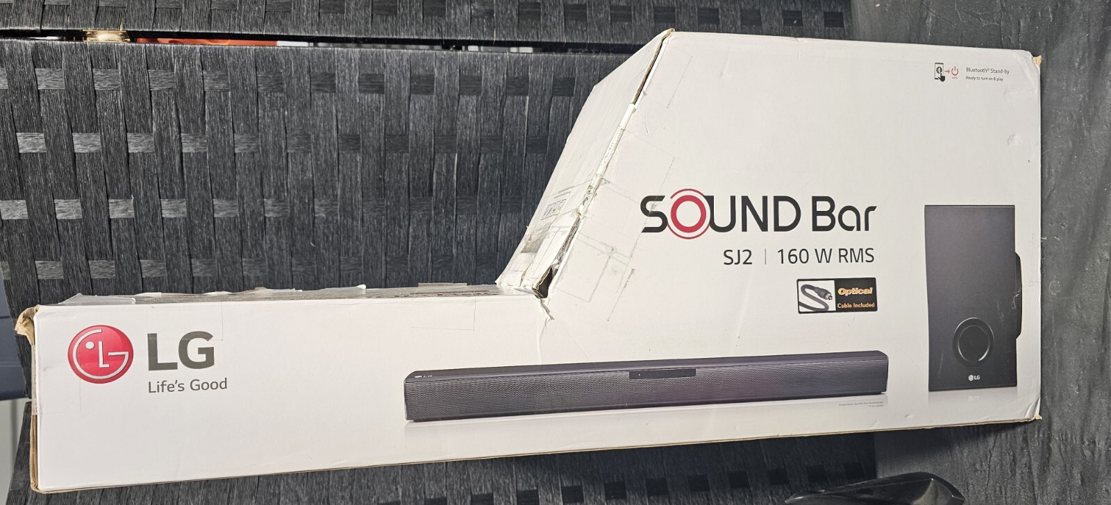 LG 2.1-Ch Soundbar 160W Wireless Subwoofer & Digital Amplifier - Black ...