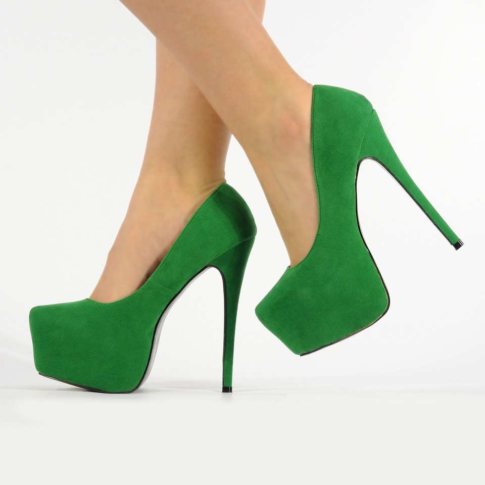 WOMENS LADIES CONCEALED PLATFORM STILETTO HIGH HEELS PARTY COURT SHOES ...