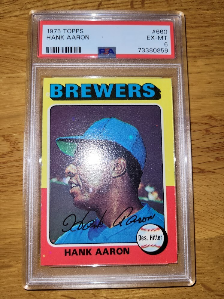 1975 Vintage Topps # 660 Hank Aaron HOFer PSA 6 EX-MT 1/2 PRICE FAST SHIPPING | eBay