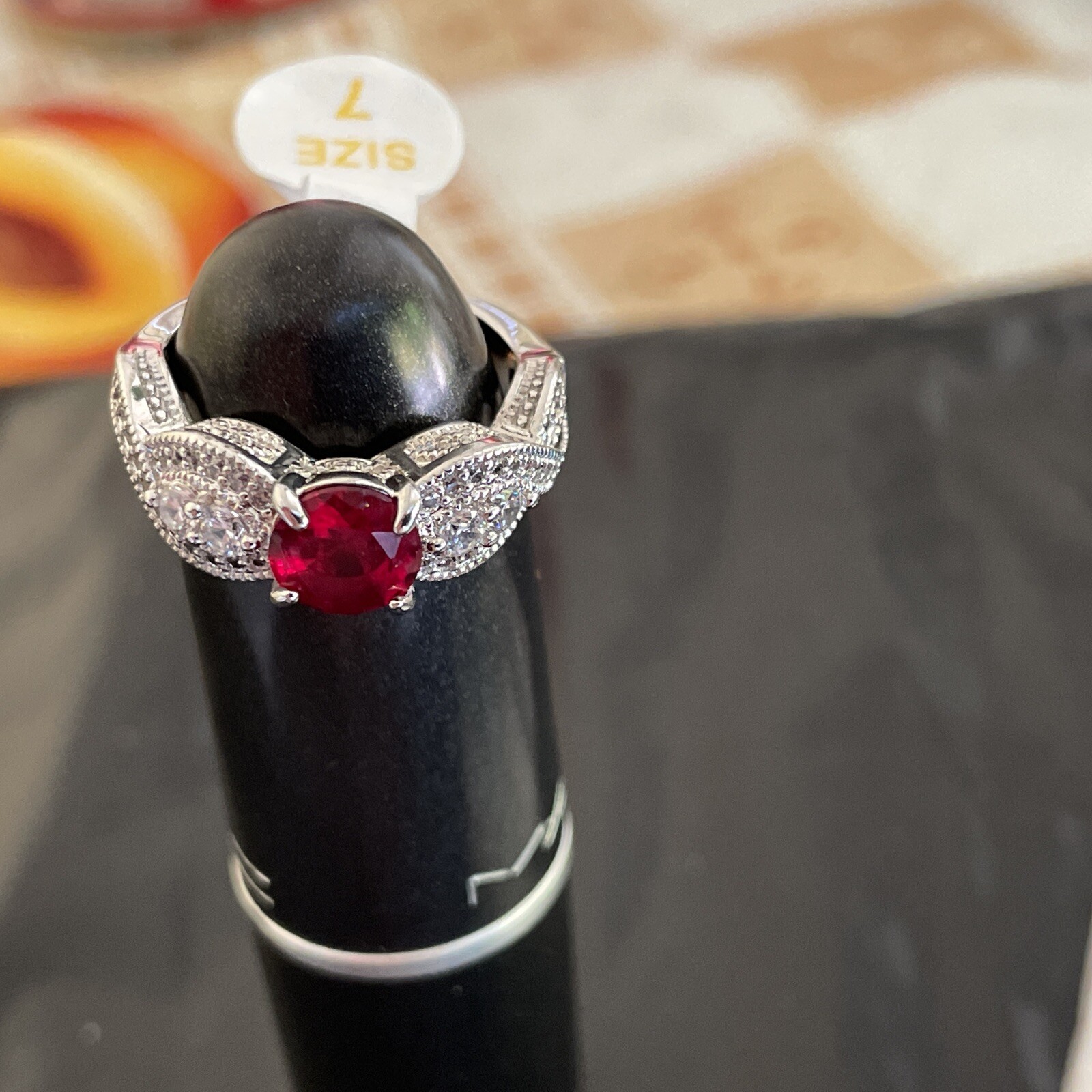 Ring Bomb Party ring size 7 (RBP2278) Unicorn Setting Topaz Triple ...