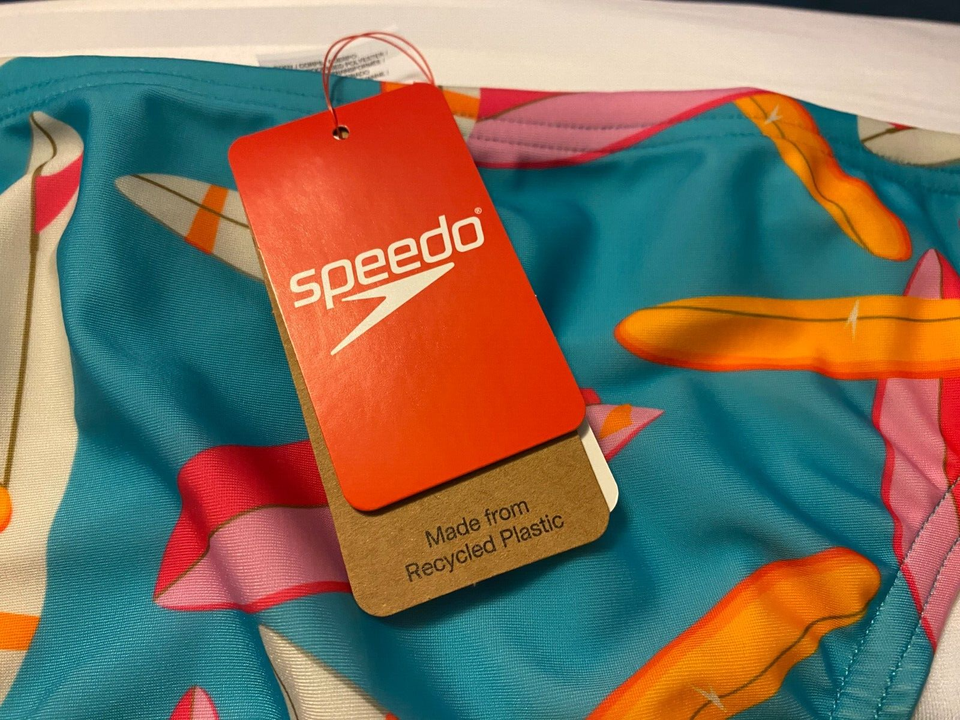 SPEEDO SOLAR POWERFLEX ECO - 1" ON THE HIP - "HANG TEN" SIZE 38 - NWT ...