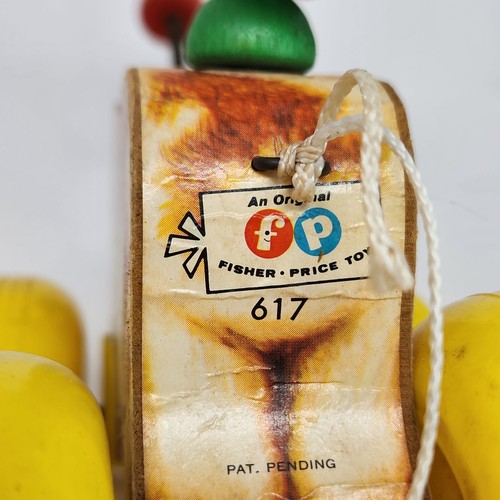 VINTAGE 1965 FISHER PRICE WOODEN PULL TOY PRANCY PONY #617 W/ PULL ...