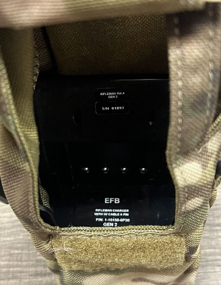 US Military Issue EFB Power RADIO POUCH w/ AN/PRC-154 CHARGER, MOLLE ...