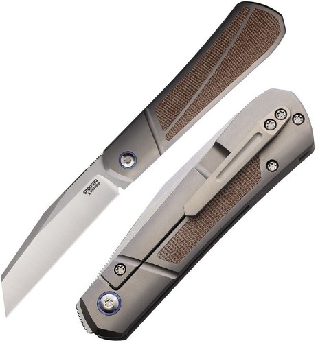 Pena Knives Raptor Folding Knife 3.13" Bohler M390 Steel Blade Titanium ...