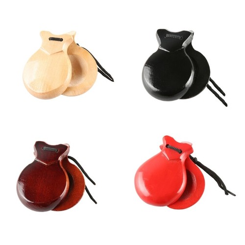 2Pcs Traditional Castanet Spanish Castanets Flamenco Castanets with ...