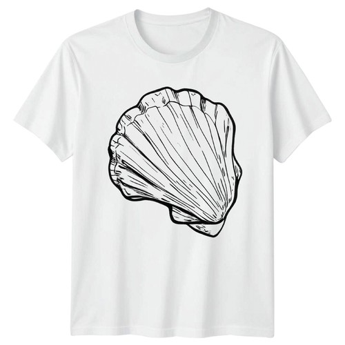 Scallop Shell Sea Life Mens T-Shirt Womens Tee Ocean Graphic Top | eBay UK