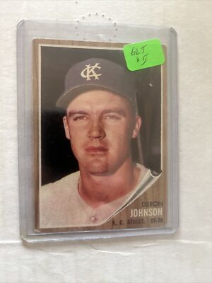 1962 Deron Johnson Kansas City Athletics Topps Baseball Card #82 | eBay