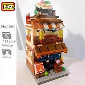 Loz LOZ Street Series - Ramen Canteen Building Bricks Set 16.5x12.5x8cm ...