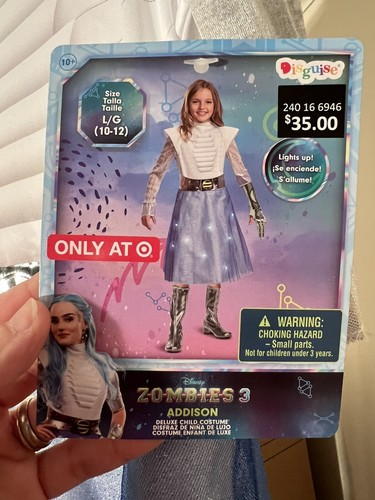 Zombies 3 Addison Halloween Costume Light up Girl Dress Glove Child L ...