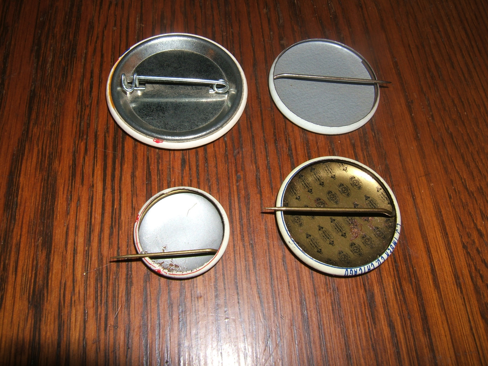 Set of 4 Political Pins: Anspach Senate; Vote Tabor; Zim Congress ...