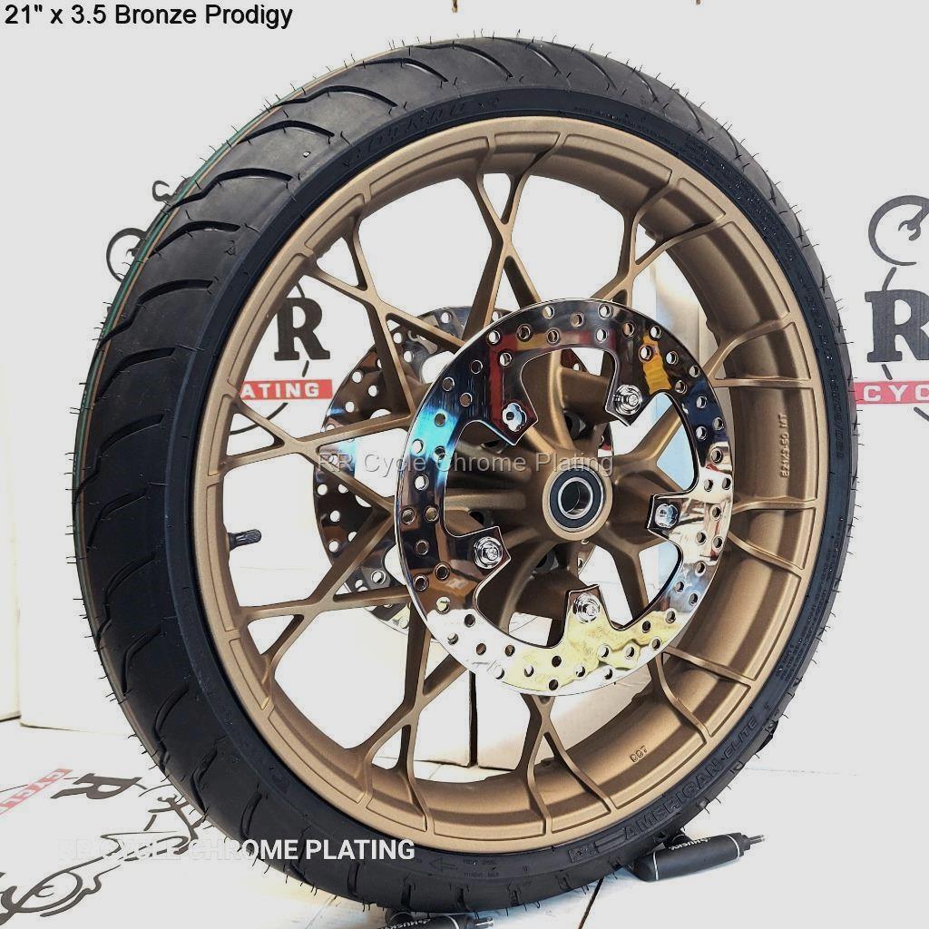 Harley 21" Bronze Prodigy Front Wheel Dunlop Tire Rotor 08-24 Road ...