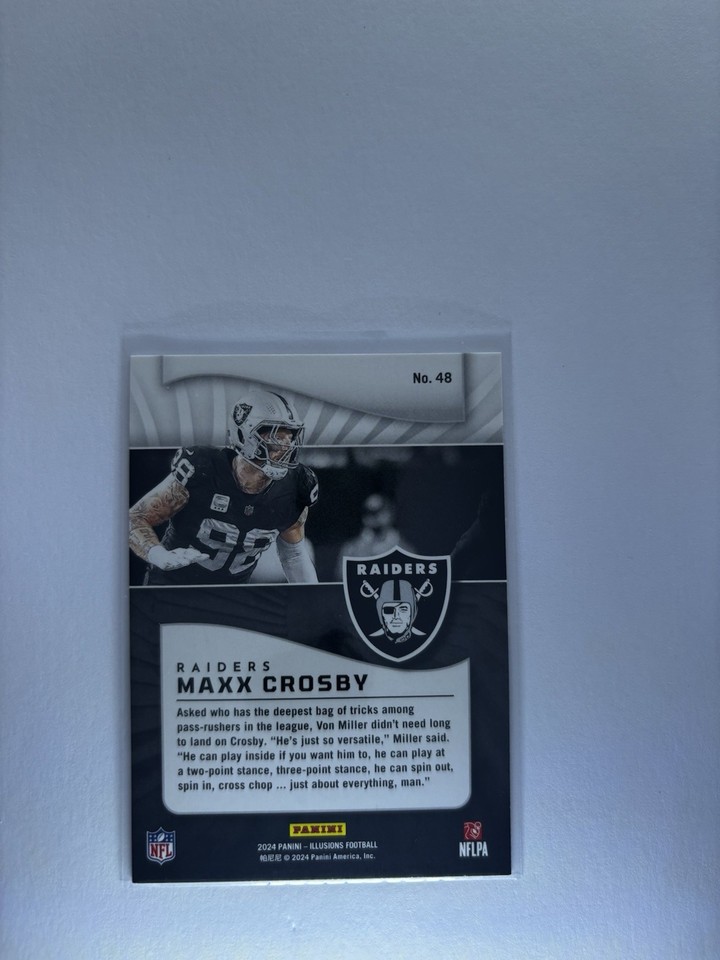 2024 Panini Illusions - Maxx Crosby #48 Trophy Collection Emerald | eBay