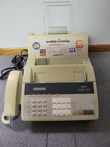 Brother IntelliFax 1270 Facsimile Fax Machine w/Handset & Extra Print ...