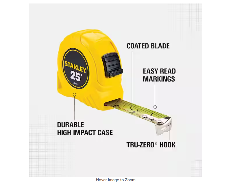 25 ft. x 1 in. Tape Measure | eBay