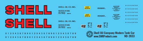 HO Scale - Shell Oil Company Modern Tank Car Decals | eBay