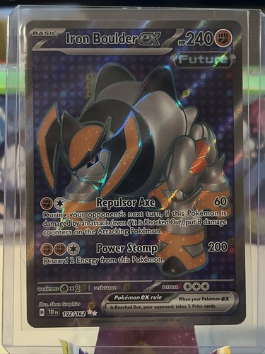Pokemon TCG Iron Boulder ex Temporal Forces 192/162 Full Art Ultra Rare ...