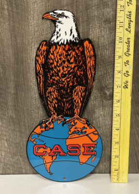 Case Eagle Die cut Metal Sign Sales Service Tractors Engines Diesel ...