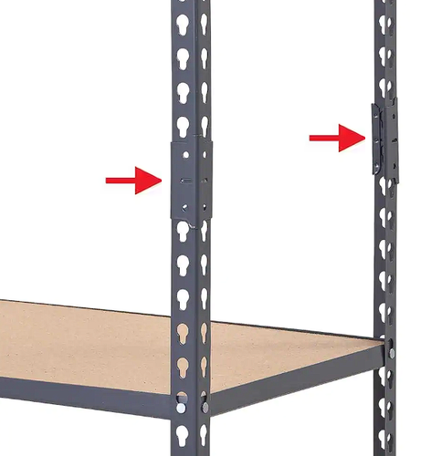 4 Steel Post Coupling Outer GREY Muscle Rack Husky Shelving Couplers ...