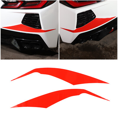 2PCS Rear Air Intake Overlay Graphic Decal Red Vinyl For 2020-2023 ...