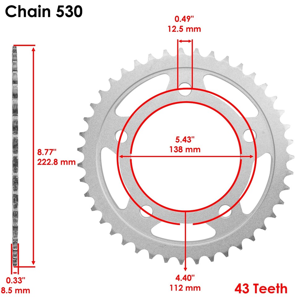Drive Chain & Sprockets Kit for Honda CB900F 919 Hornet 2002-2007 | eBay