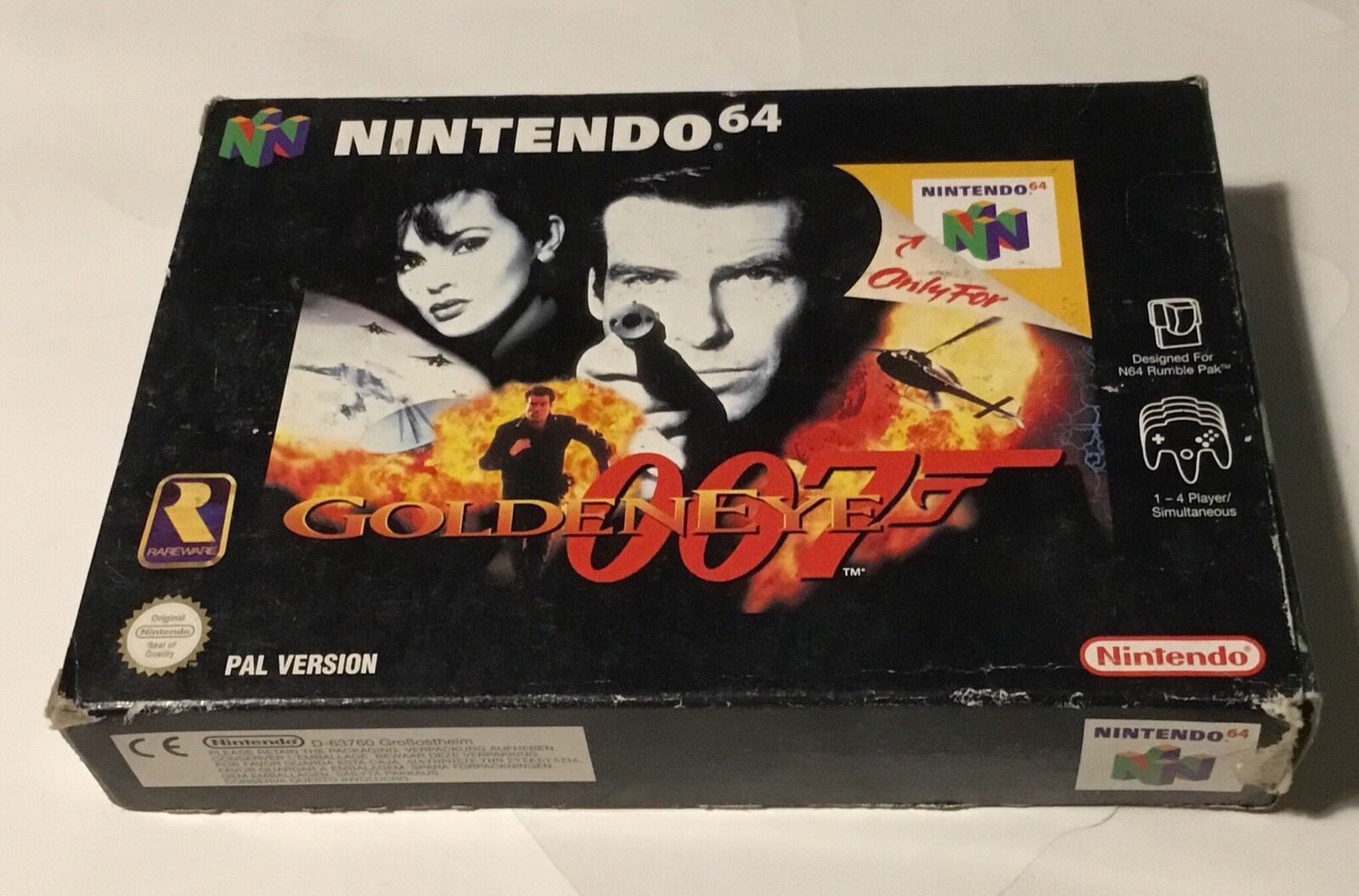 Nintendo 64 GOLDENEYE 007 N64 PAL 1th EDITION 100% AUTHENTIC BRAND NEW ...