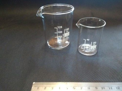 Simax Branded Lab Glass Beakers (Borosilicate) Set of 2 50ml / 150ml | eBay