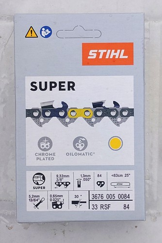Stihl OEM 25" Full Chisel "Skip Tooth" Chain 3/8" .050" 84 DL 33RSF ...